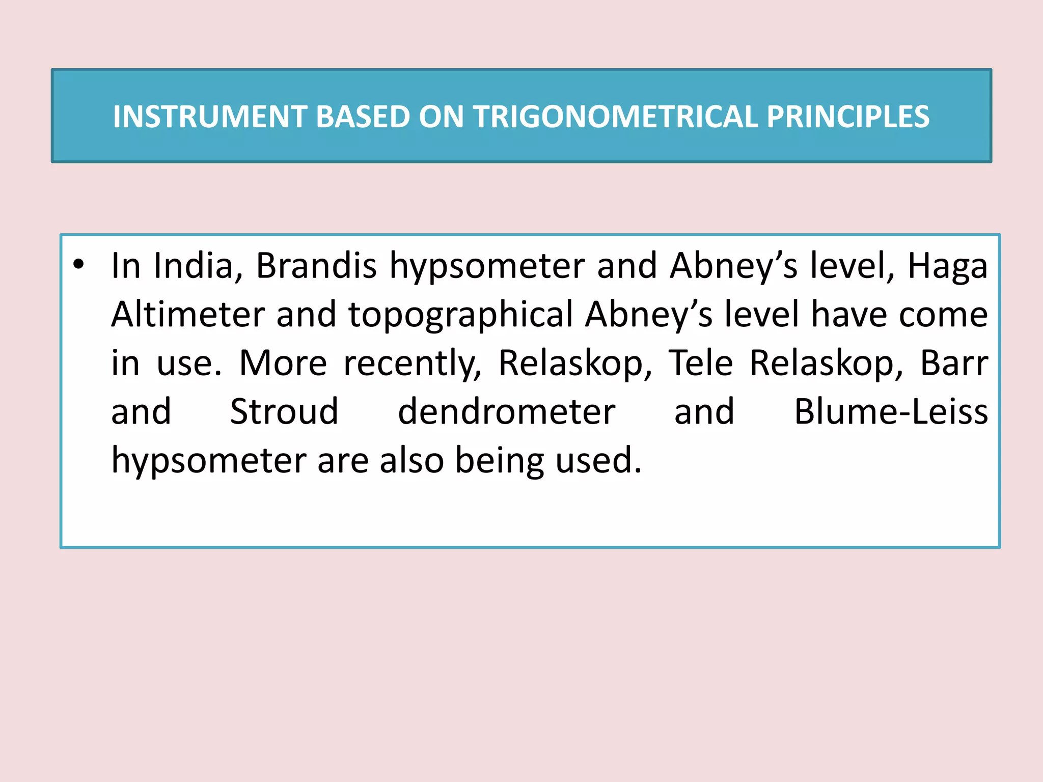 Tree height measurement methods | PPTX