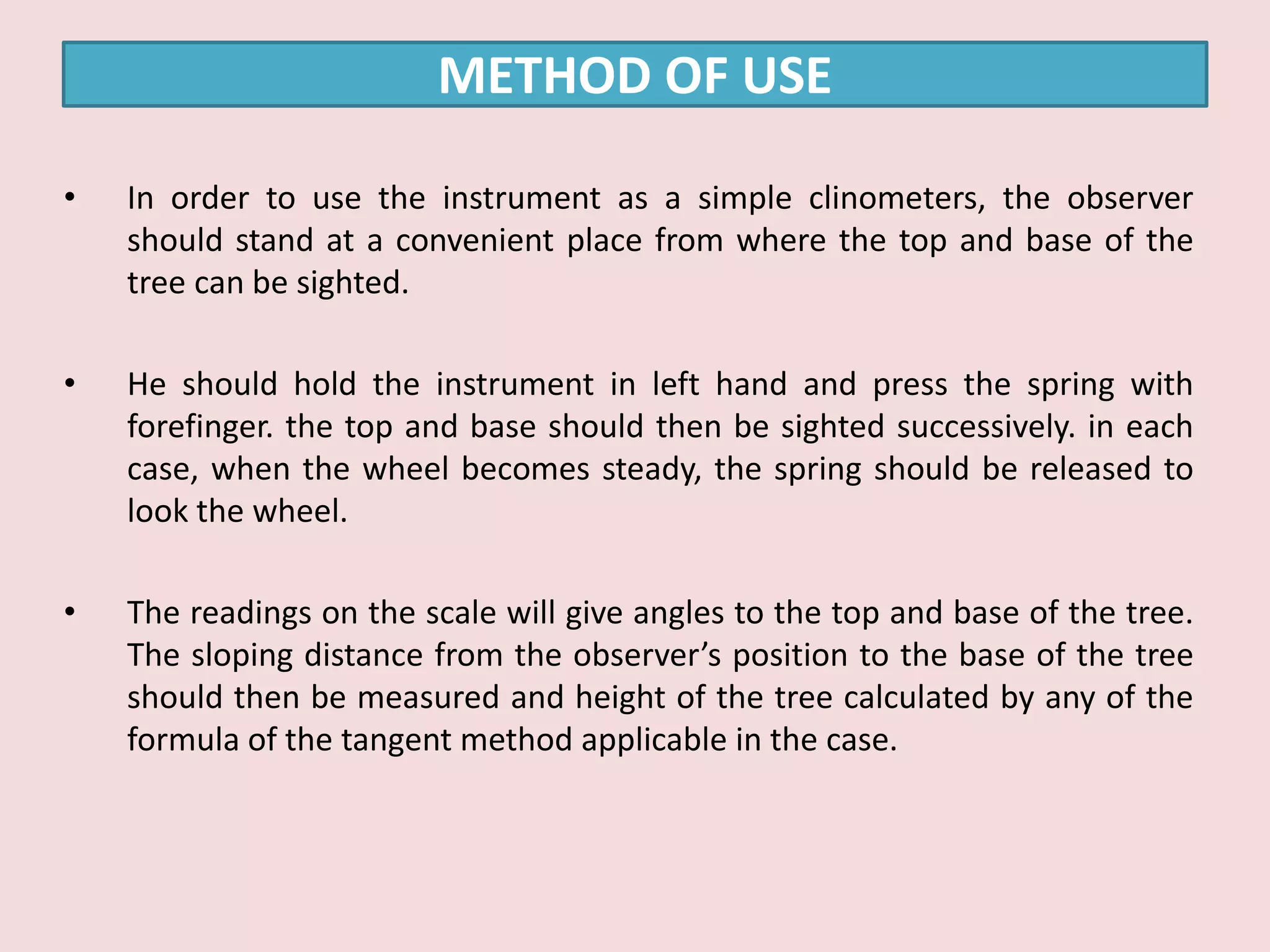 Tree height measurement methods | PPTX