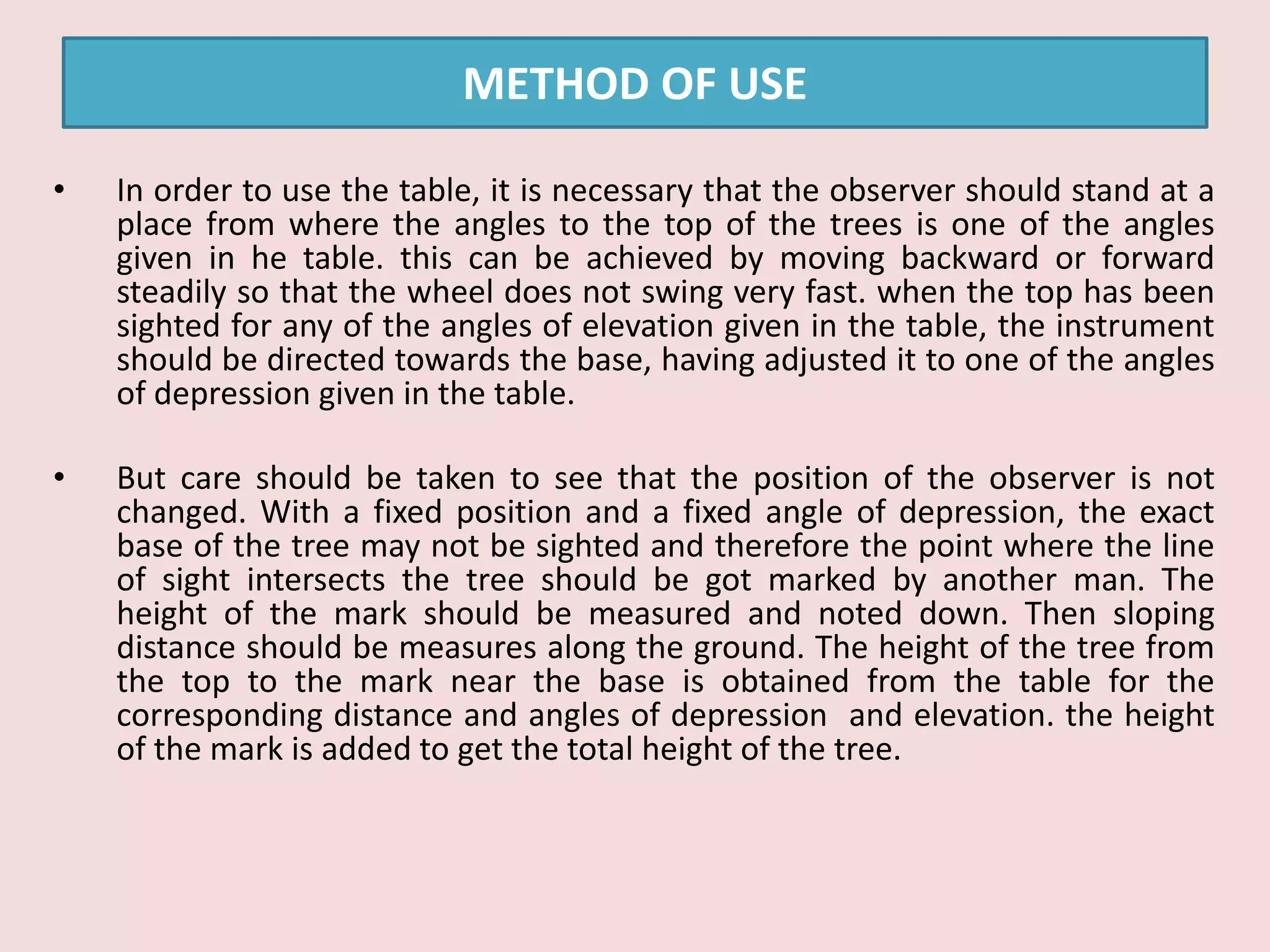 Tree height measurement methods | PPTX