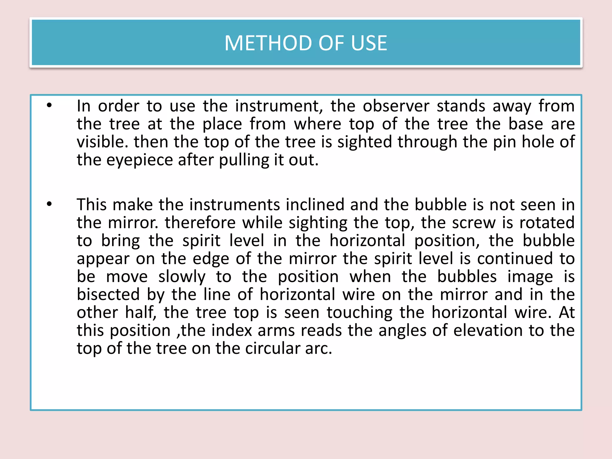 Tree height measurement methods | PPTX