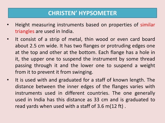 Tree height measurement methods | PPTX