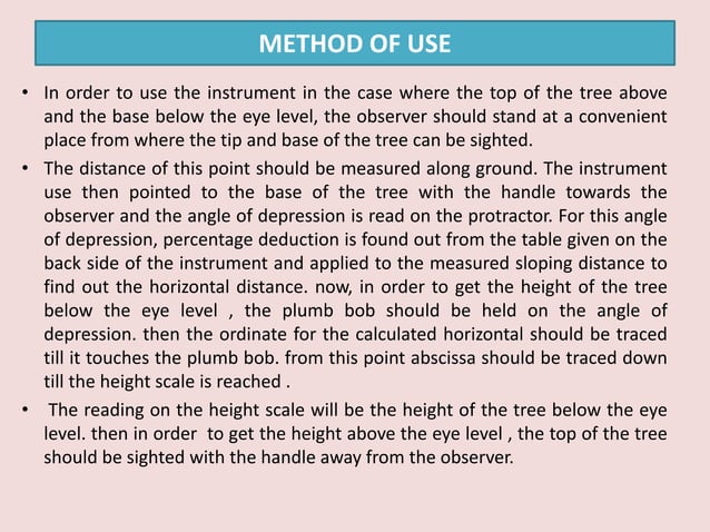 Tree height measurement methods | PPTX