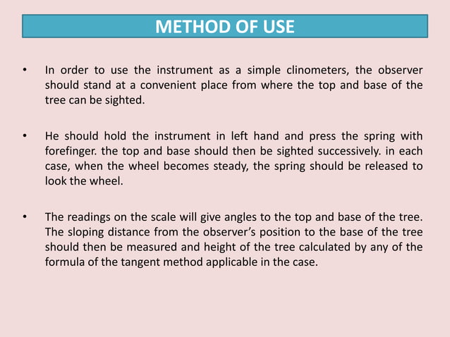 Tree height measurement methods | PPTX