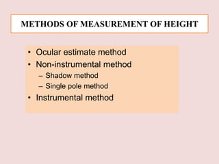 Tree height measurement methods | PPTX