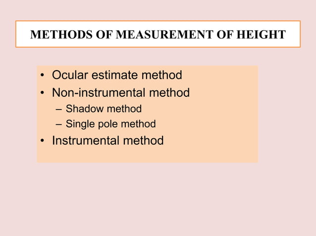 Tree height measurement methods | PPTX