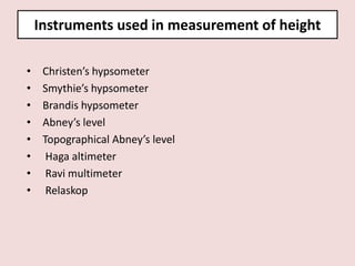 Tree height measurement methods | PPTX