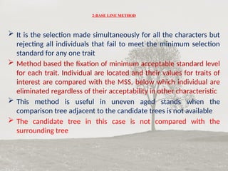 tree improvement in forestry plus tree and elite tree | PPTX