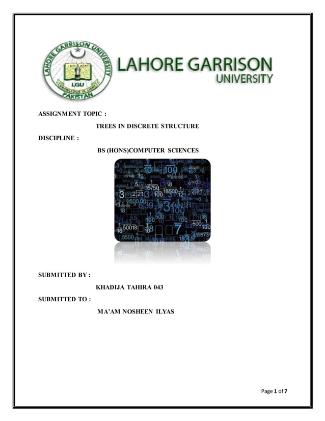 Tree in discrete structure | DOCX | Computing | Technology & Computing