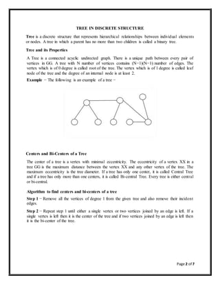 Tree in discrete structure | DOCX
