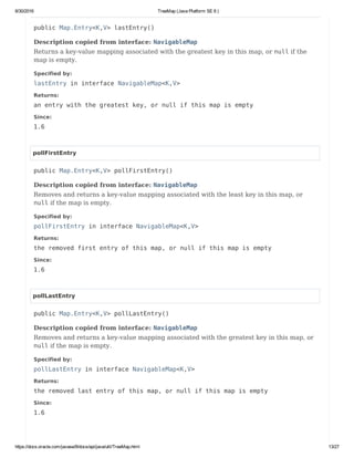 Tree map (java platform se 8 ) | PDF