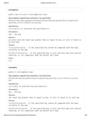 Tree map (java platform se 8 ) | PDF