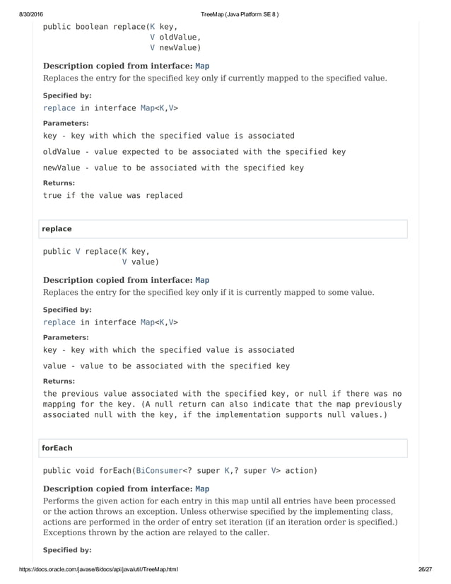 Tree map (java platform se 8 ) | PDF