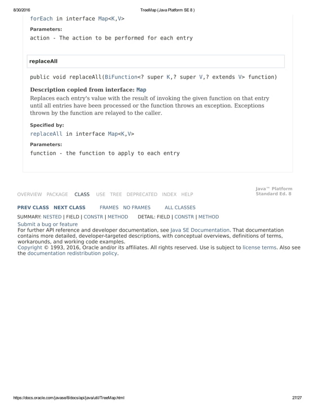 Tree map (java platform se 8 ) | PDF