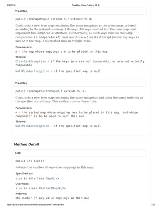 Tree map (java platform se 8 ) | PDF