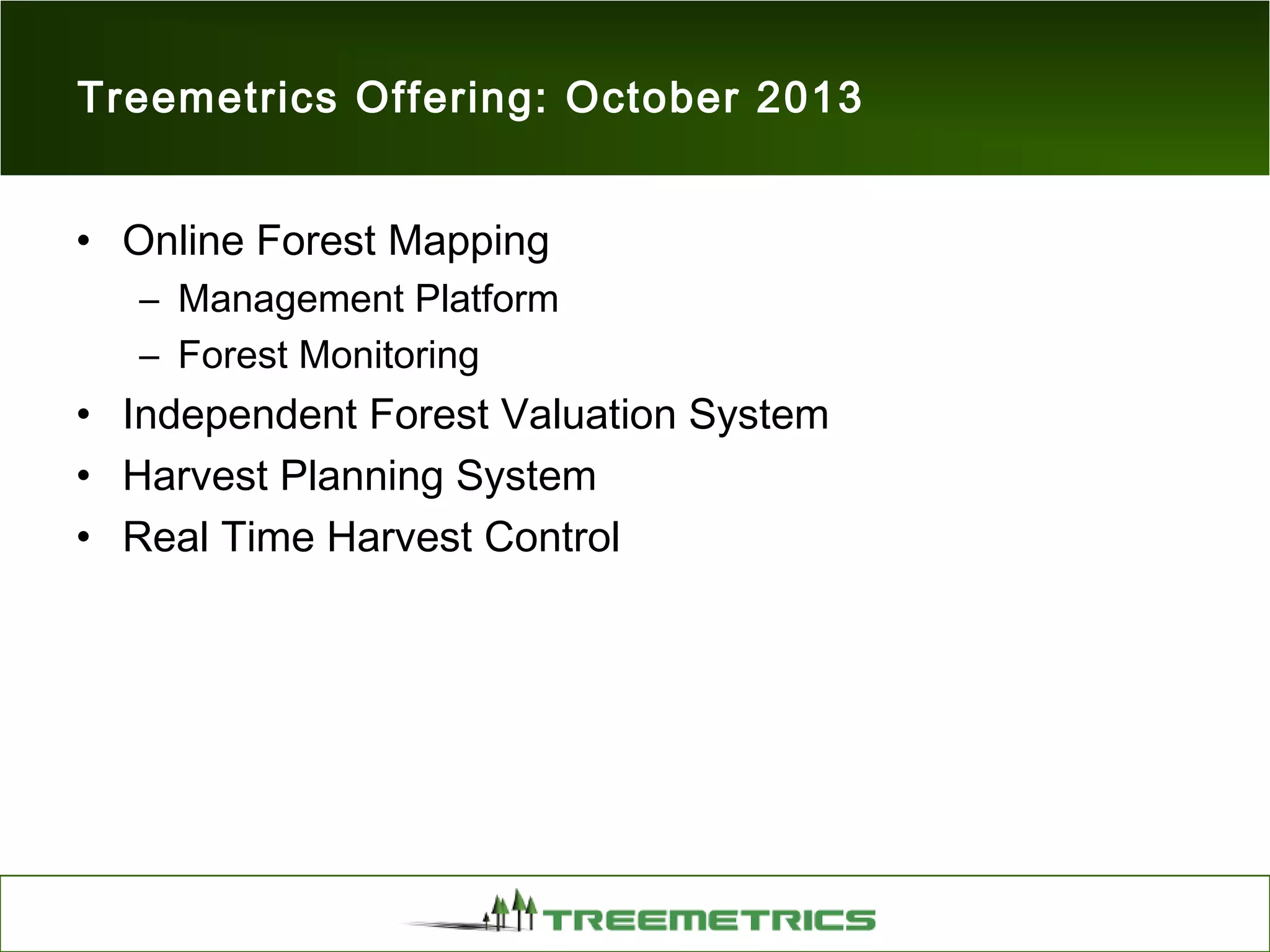 Treemetrics introduction slope | PPT