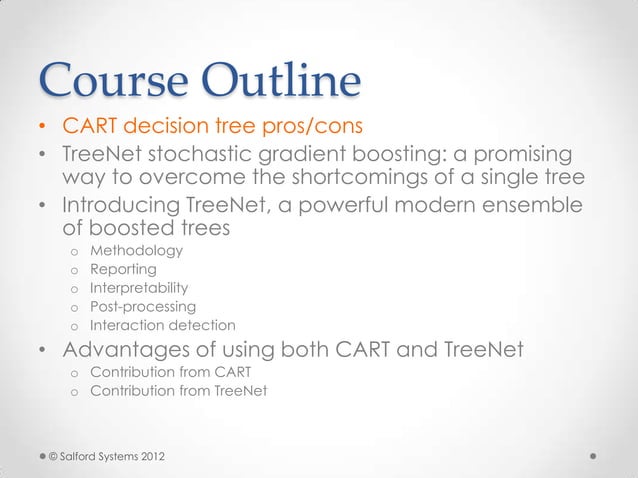 TreeNet Tree Ensembles and CART Decision Trees: A Winning Combination | PPT
