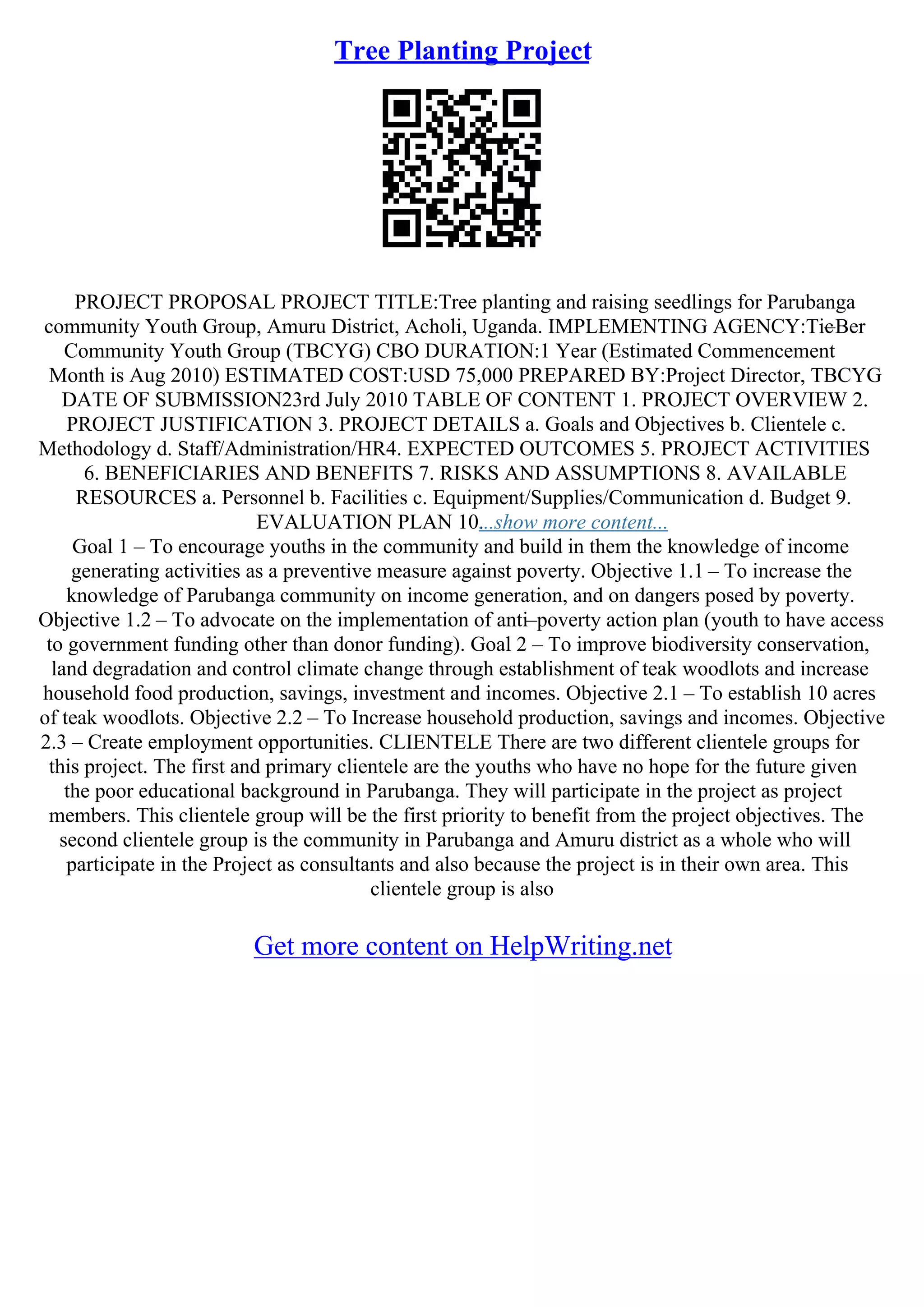 Tree Plantation Essay | PDF