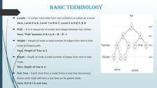 Trees, Basic Terminology and Binary Trees | PPT