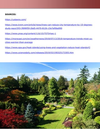 Trees Cool down City Temperatures by 10 Degrees Fahrenheit | PDF