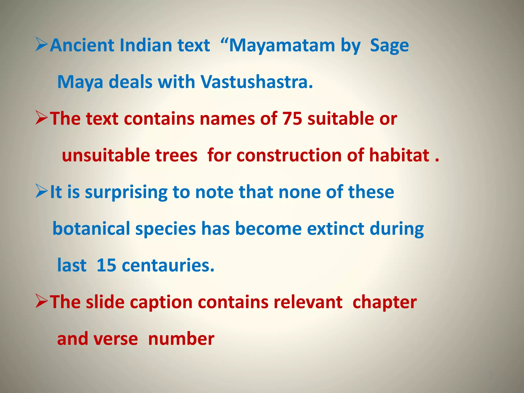 Trees depicted in mayamatam | PPSX