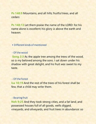 Trees mentioned in scripture | DOCX