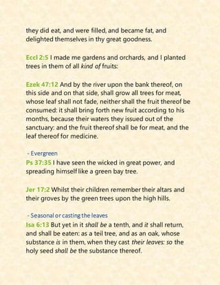 Trees mentioned in scripture | DOCX