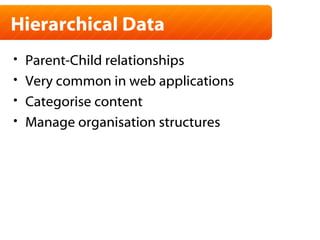 Managing category structures in relational databases | PPT