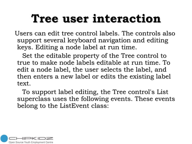 Tree User Interaction Ppt