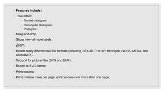 Phylogenetic Tree viewing softwares | PPT