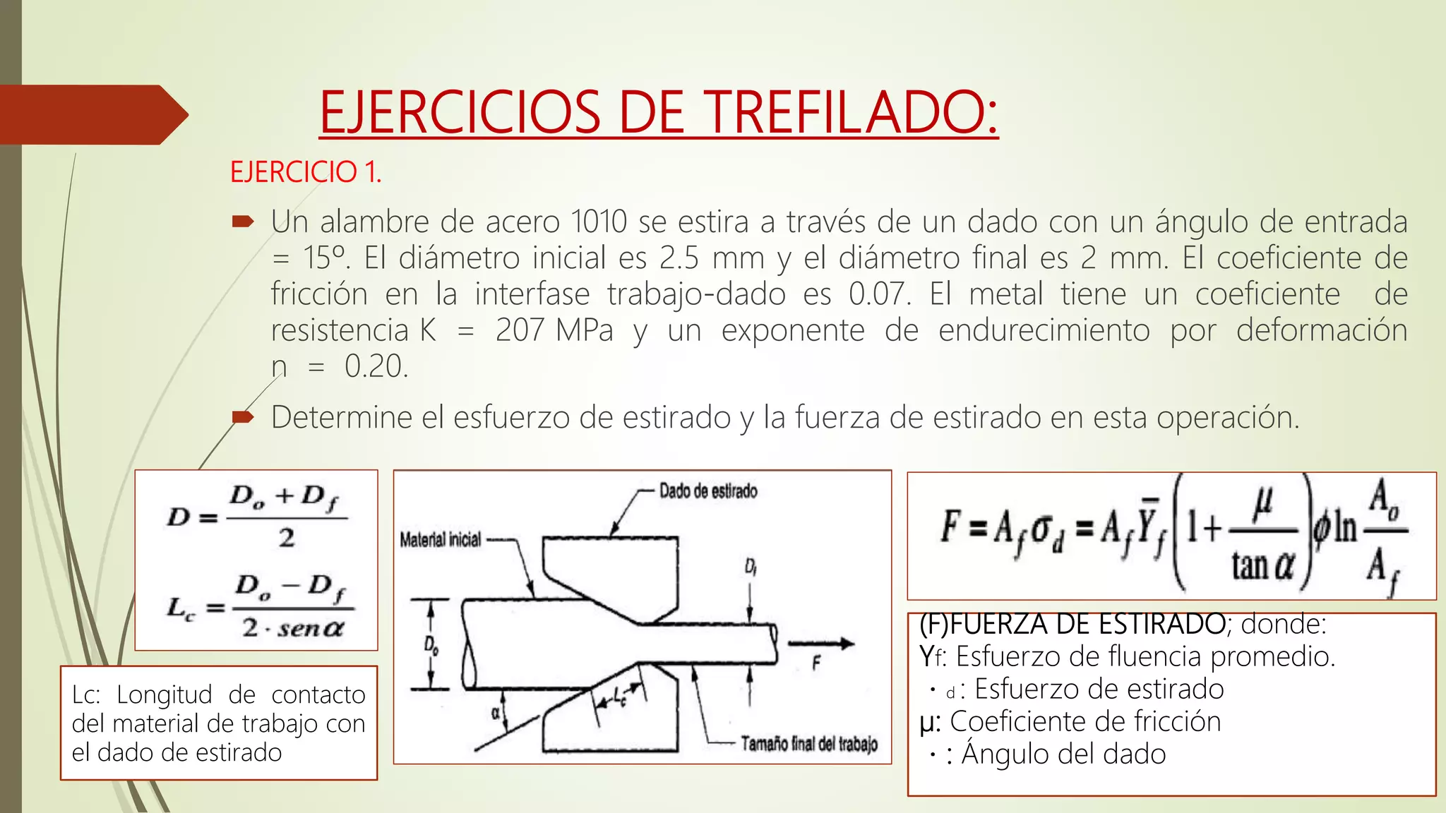 Proceso de Trefilado en Materiales Metálicos | PPTX