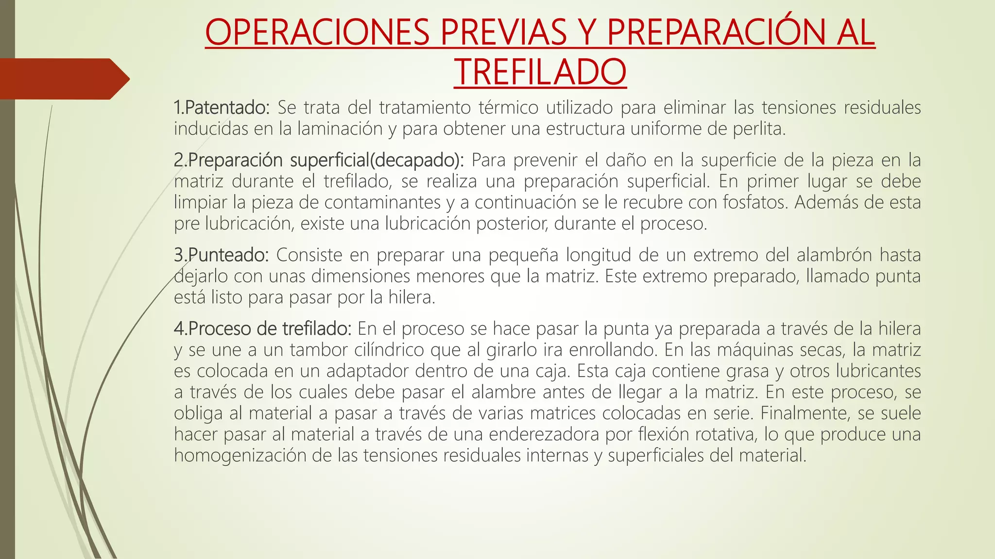 Proceso de Trefilado en Materiales Metálicos | PPTX