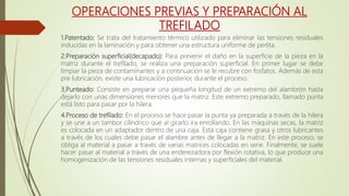Proceso de Trefilado en Materiales Metálicos | PPTX