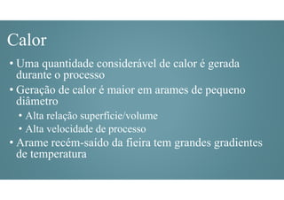 Fieira e trefilção (angulo de fieira e conformação) | PDF