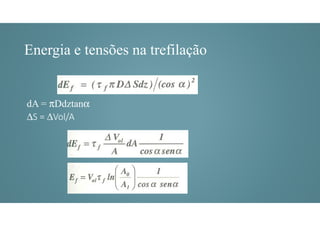 Fieira e trefilção (angulo de fieira e conformação) | PDF