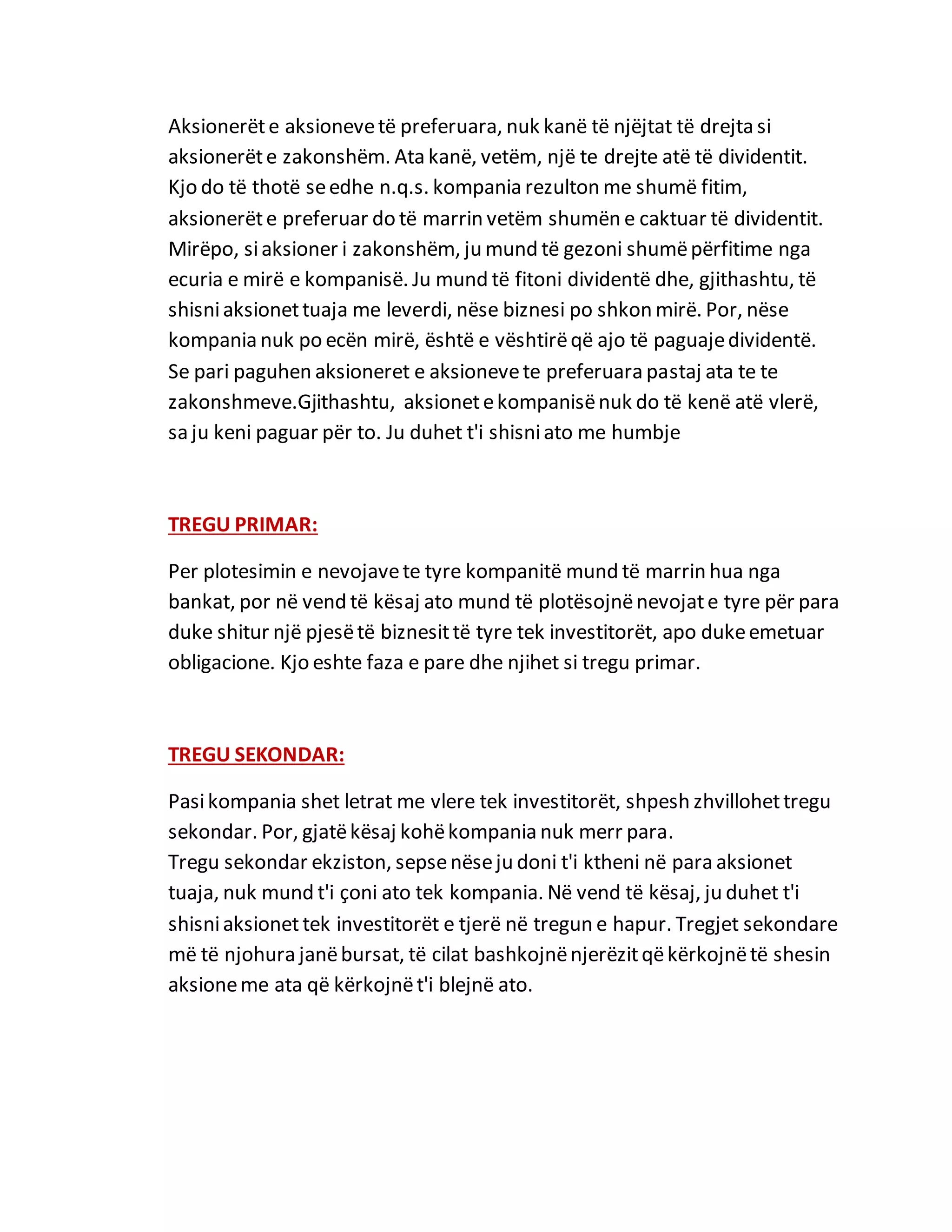 Tregu i kapitalit | DOCX