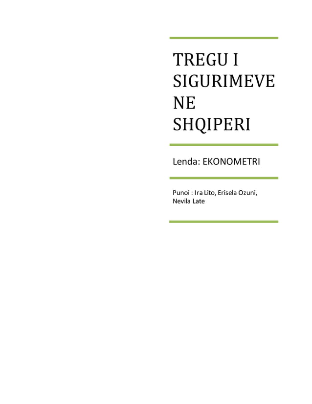 Tregu i sigurimeve ne shqiperi | DOCX