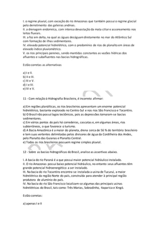Treinamento: Hidrografia, Pedologia e Prob. Ambientais | DOCX