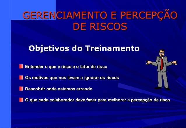 Treinamento percepção de risco