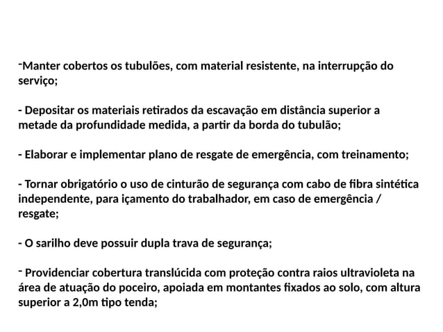 treinamento tubulão DE ESCAVAÇÃO EM TUBULAO | PPTX