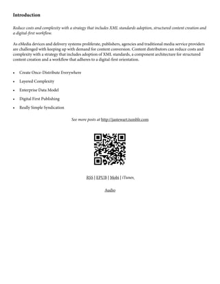 Trekk Cross-Media Series: Using XML to Create Once - Distribute ...