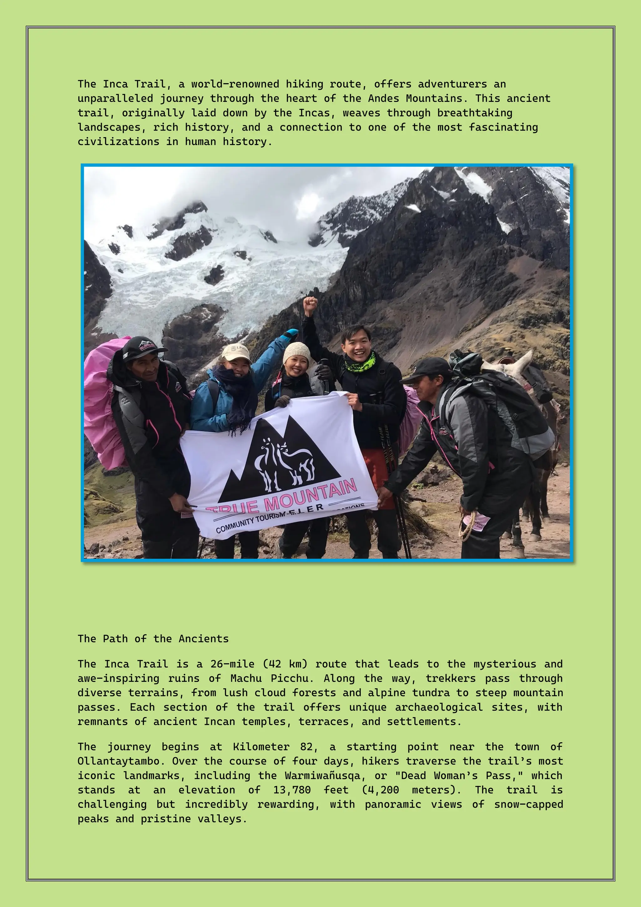 Trek the Ancient Inca Trail and Uncover the Magic of Machu Picchu.pdf