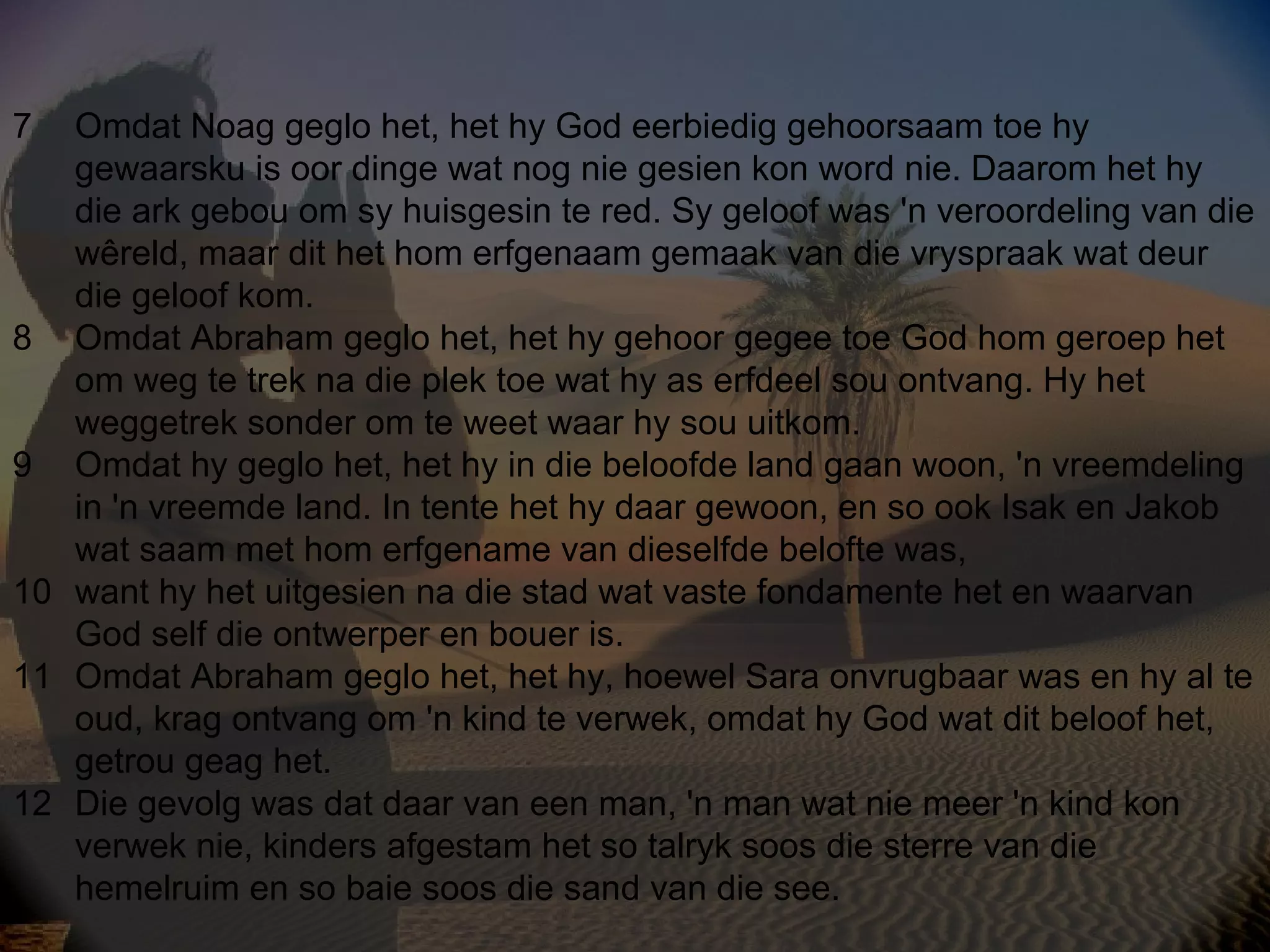 Trek weg uit die huis van sonde | PPT