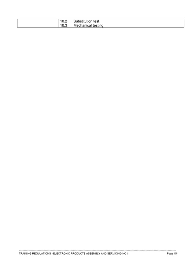 TR ELECTRONICS PRODUCTS ASSEMBLY AND SERVICING NC II | DOC