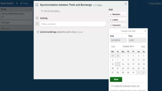 Trello and exchange tasks synchronization | PPTX