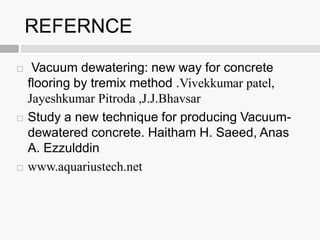 Industrial Flooring By Tremix vacuum system | PPTX