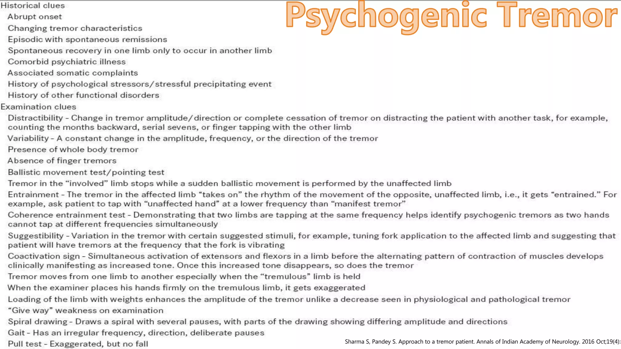 Tremor Diagnostic Approach | PPTX
