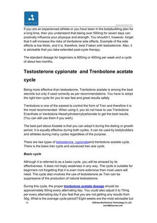 Trenbolone acetate in bodybuilding, what does trenbolone do for you | PDF