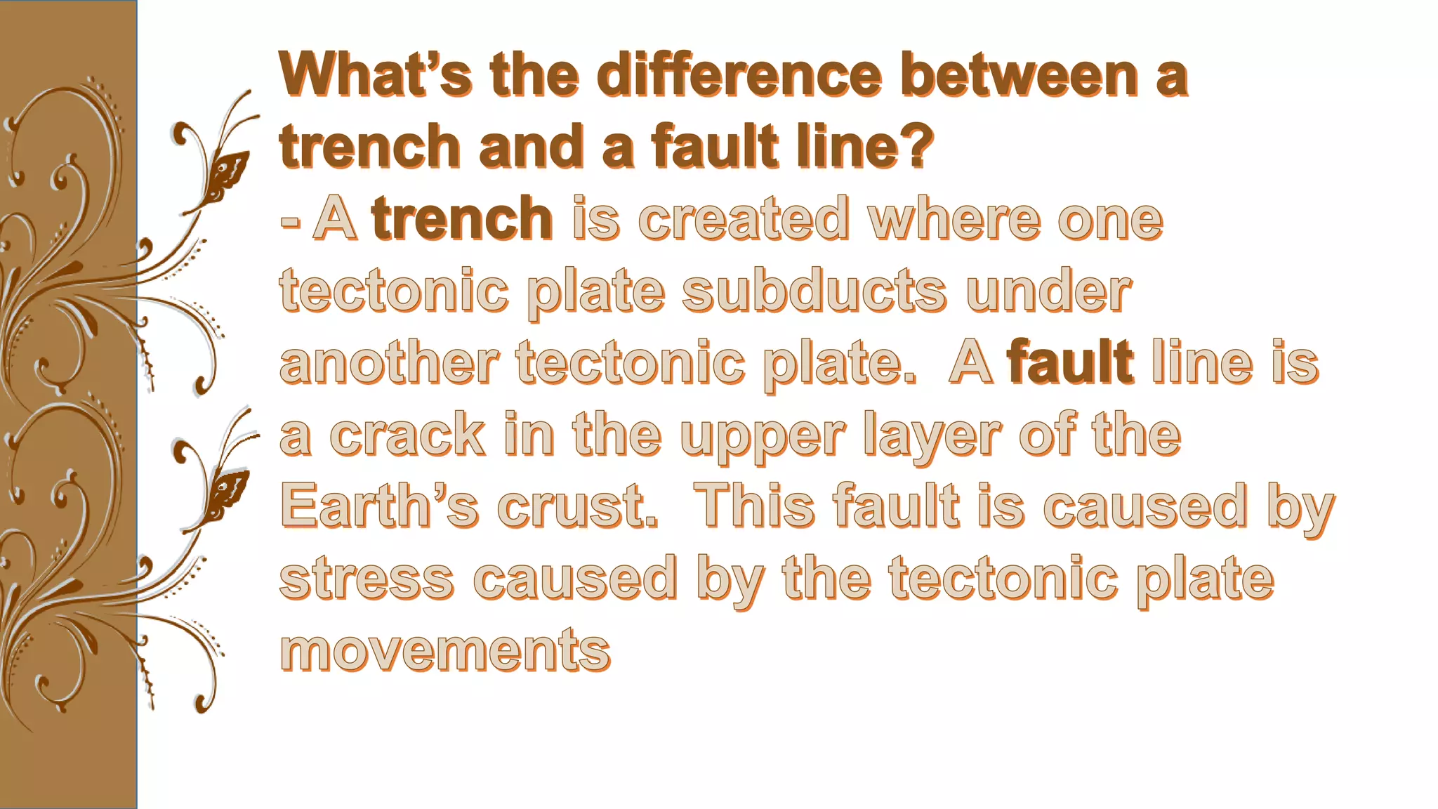 Trench and fault | PDF