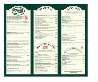 Trenchers menu 2012 | PDF