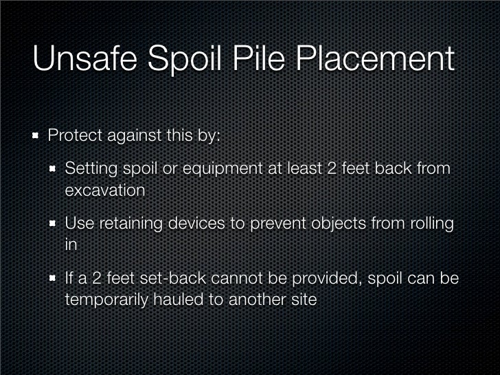 Trenching & excavation